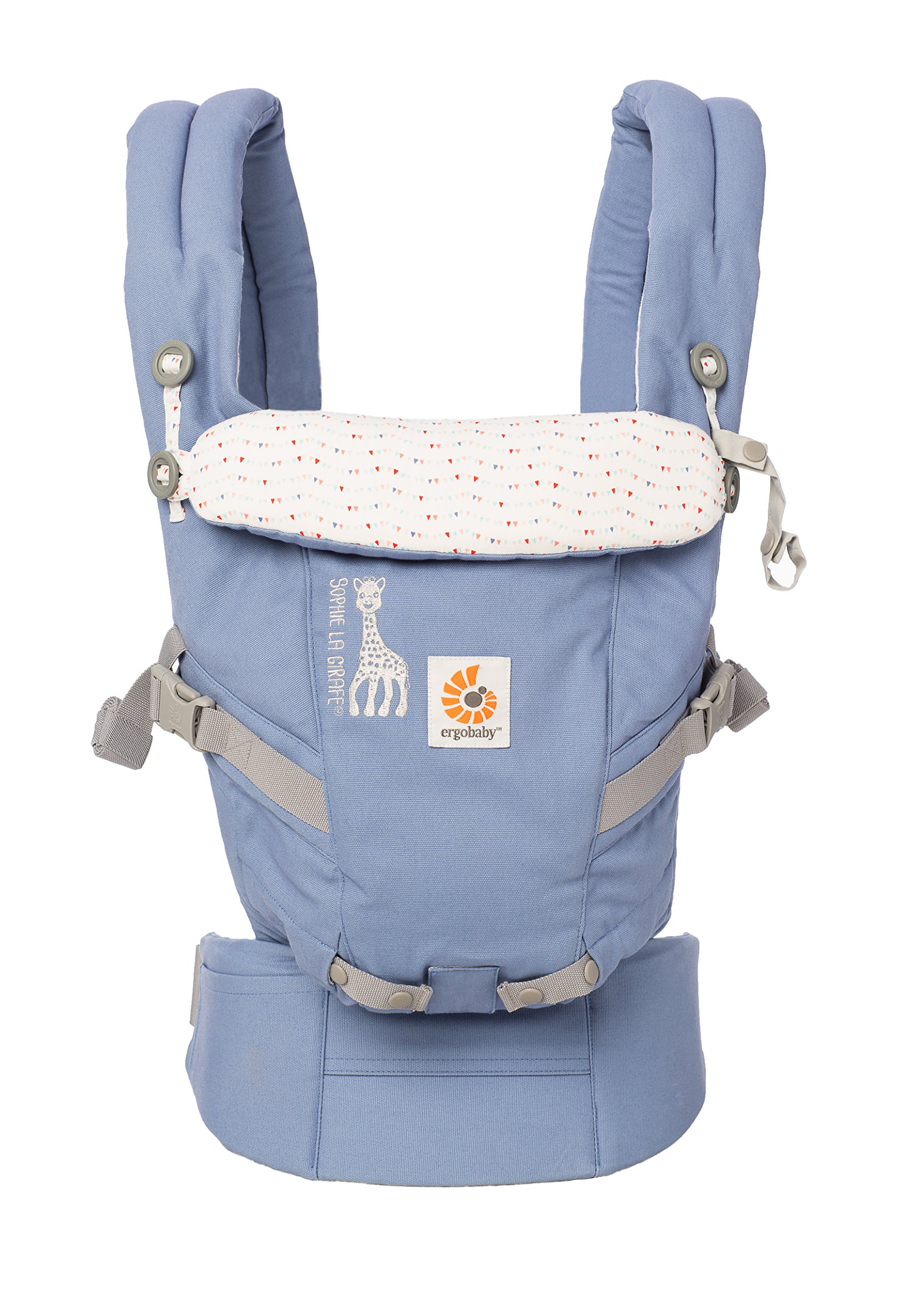 Ergobaby Adapt Ergonomic Multi-Position Baby Carrier (7-45 Pounds), Sofie la Girafe - Festival