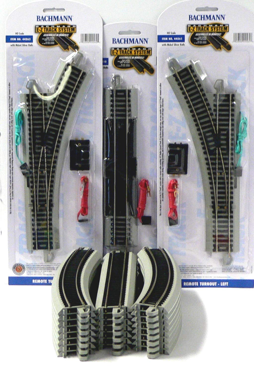 HO Scale Bachmann Nickel Silver EZ Track Pack for Model Railroad Trains