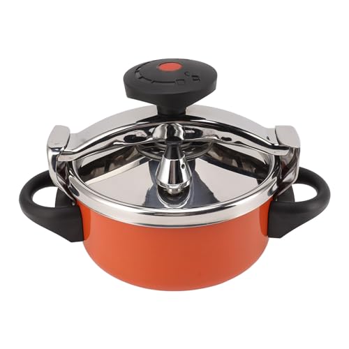Stainless Steel Pressure Cooker, 2L Mini Pressure Canner with Safety Valve Multifunction Pressure Cookware for Gas Stoves, Induction Stoves, Electric Furnaces
