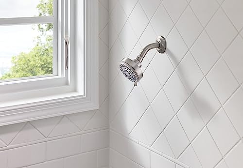 Moen 20090SRN Ignite Five-Function 3 3/4" Diameter Spray Head Wallmount, Spot Resist Brushed Nickel