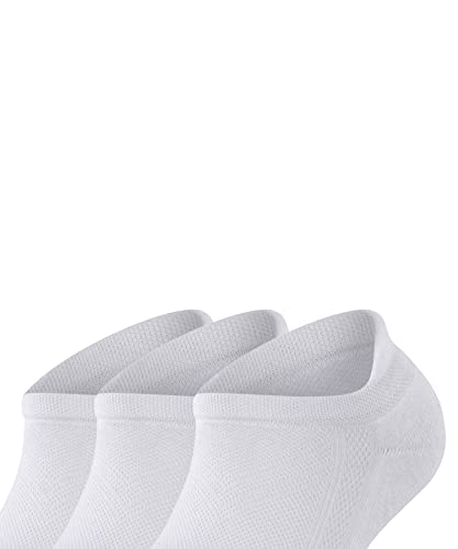 FALKE Unisex Cool Kick 3-Pack Sneaker Socks, Breathable, Cooling Effect, Polyester, Ankle, Everyday Casual, White (White 2000), 10.5-11.5, 3 Pairs