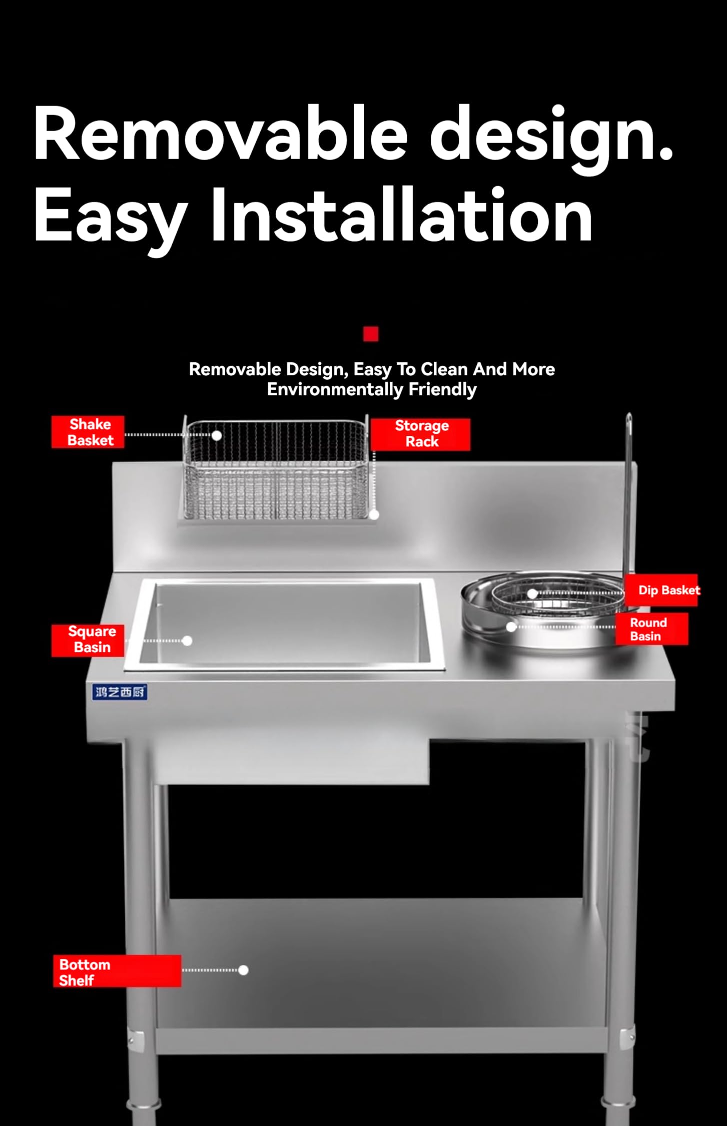 Stainless Steel Breading Table - Commercial Chef Base Manual Breading Prep Station Freestanding Stainless Steel Fried Chicken Breading Worktop Commercial Fried Chicken Base 39Inch (39inch)