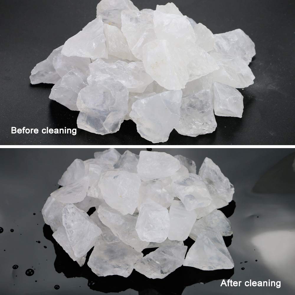 FIREBOOMOON 2lb/950g Rough Natural Clear Quartz Stone Raw Stone Gemstone Crystal Rock for Cabbing,Tumbling,Cutting,Polishing,Lapidary,Wire Wrapping,Healing Reiki,Jewelry Making,Decoration(White)