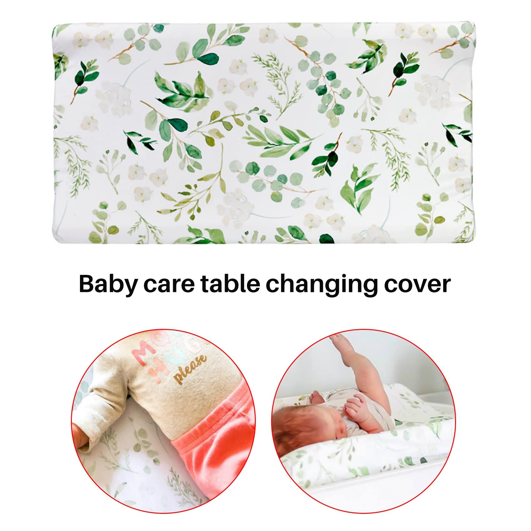 Lazycloud Baby Diaper Changing Pad Cover Cradle Mattress, Infant Stretchy Fabric Changing Mat Cover-, Baby Nursery Diaper Changing Pad(81.28*40.64cm)