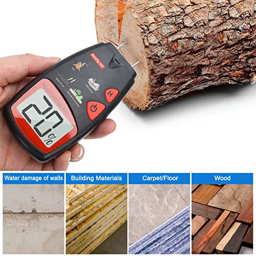 Moisture Meter, Wood Moisture Meter,Moisture Meter for Walls, Moisture Detector,Mold Detector, Soil Moisture Meter, Mold Test Kit for Home,Water Leak Detector