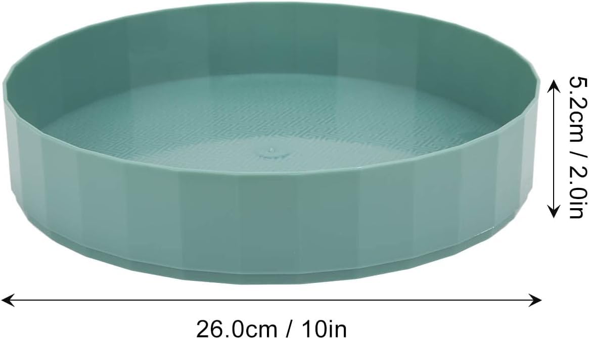 Halure Lazy Susan Cabinet Organizer for Pantry Organization and Storage, Green, 10 Inches β Refrigerator Organizer for Countertop, Fridge, Cupboard, Living Room Medicine Cabinet