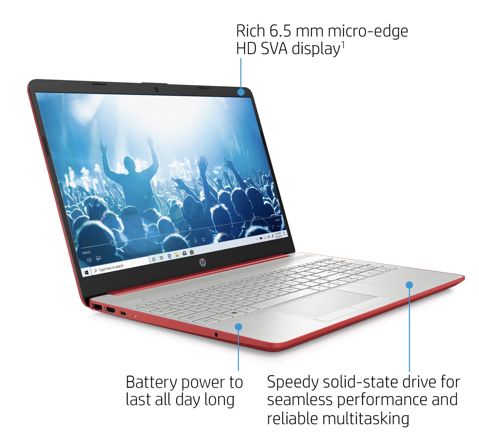HP 2021 Newest Laptop Computer, 15.6" HD Display,Intel Pentium Dual-core N5000 Upto 2.7 GHz, 8GB DDR4 RAM, 128GB SSD, HD Webcam, HDMI, Bluetooth, WiFi, Win10 S, 10+ Hours Battery, w/Hubxcel Cables