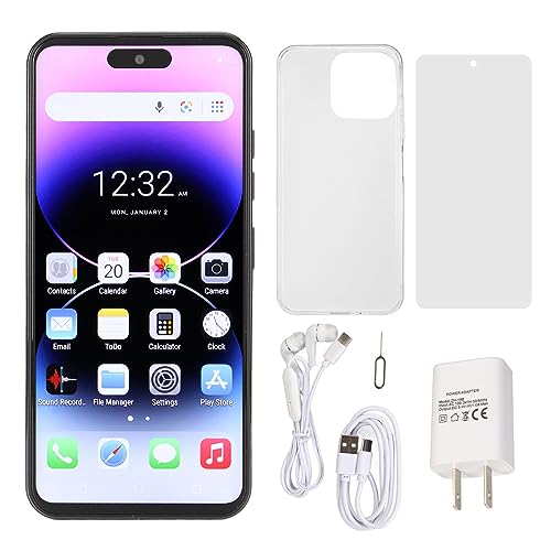 FOLOSAFENAR Big Screen Mobile Phone US Plug 100-240V 8MP 24MP 8GB RAM 256GB ROM 2520 X 3088 4G Face Unlocks Smartphone for Work (#2)