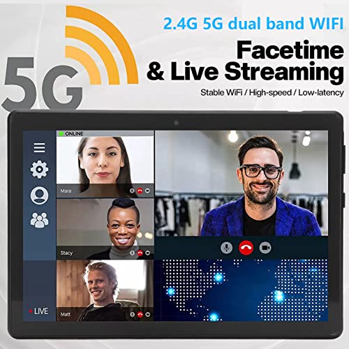 LBEC 8.1 Inch Calling Tablet, 4GB 64GB Black HD Tablet 6000mAh 100240V for 12 for Game (US Plug)