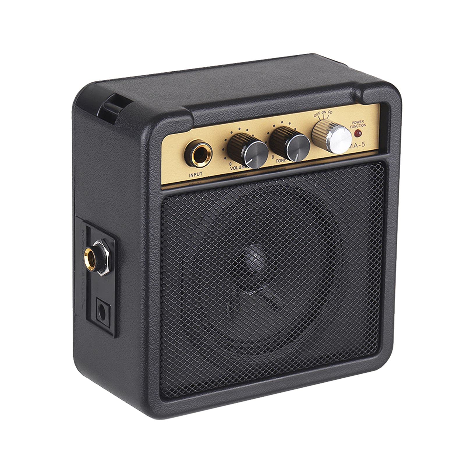 LILYRIN Mini Guitar Amplifier Amp Speaker 5W with 6.35mm Input 1/4 Inch Headphone Output Supports Volume Tone Adjustment