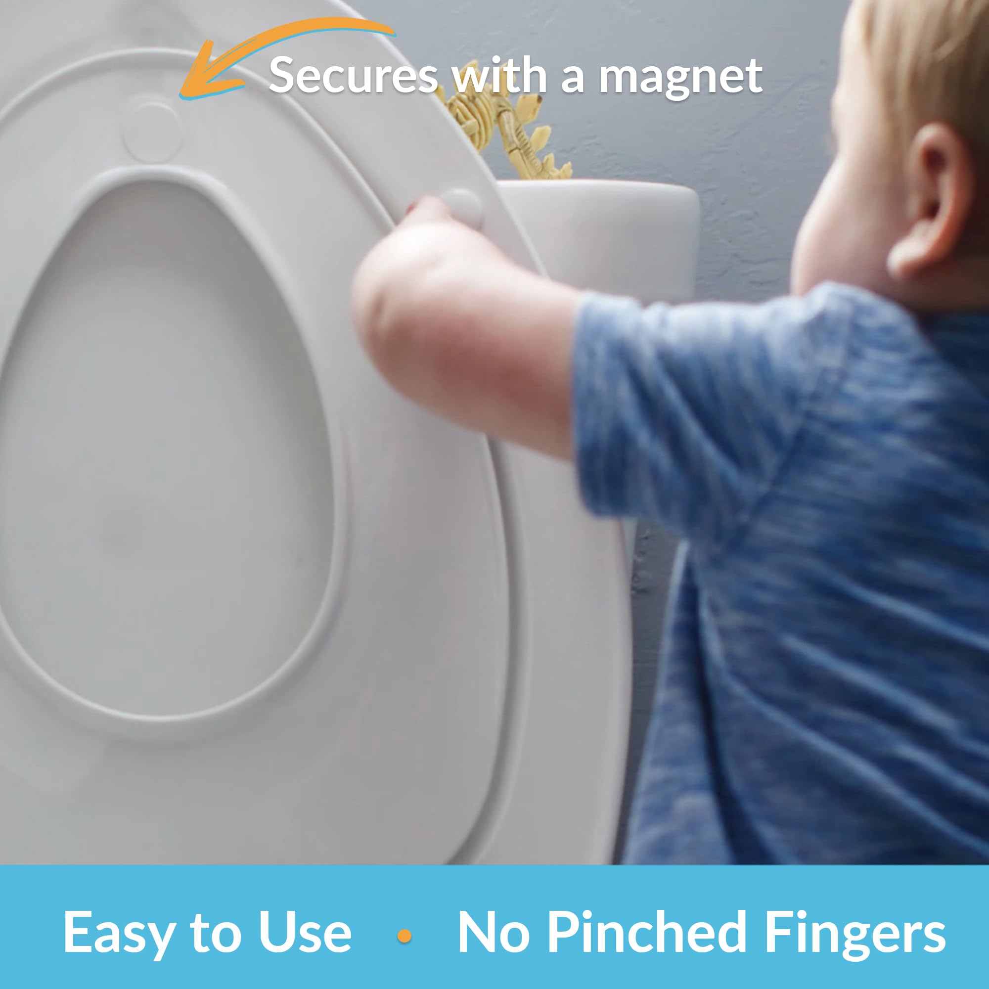 MAYFAIR 888SLOW 000 NextStep2 Toilet Seat with Built-In Potty Training Seat, Slow-Close, Removable that will Never Loosen, ROUND, White
