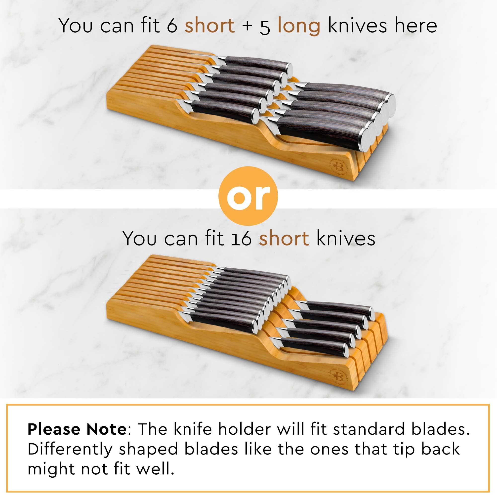 In-Drawer Knife Block Organizer and Food Grade Mineral Oil