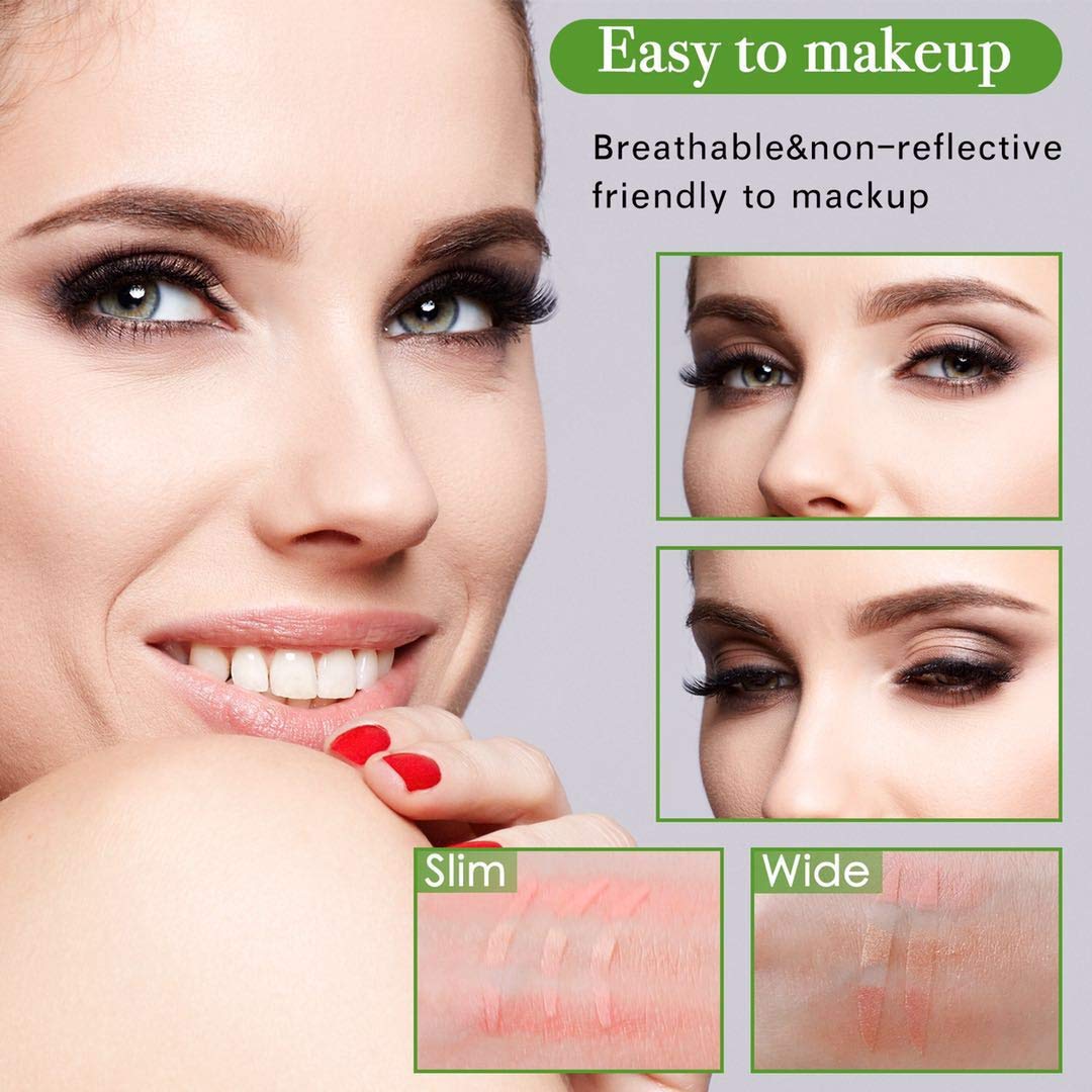Natural Invisible Single Side Eyelid Tape Stickers(280Pcs,Szie 5MM) Medical-use Fiber Eyelid Lift Strip, Instant Eye Lift Without Surgery, Perfect for Uneven Mono-Eyelids, Slim