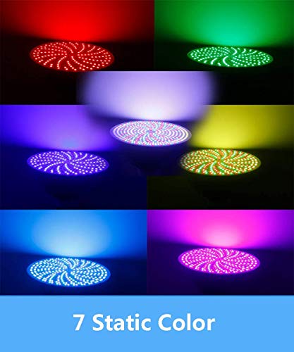 MOSELNY 120V Pool Led Bulb for Inground Swimming Pool 40W Color Changing Led Pool Light with Remote Control Super Bright LED RGB Pool Bulb for Pentair & Hayward Light Fixture E26 Base