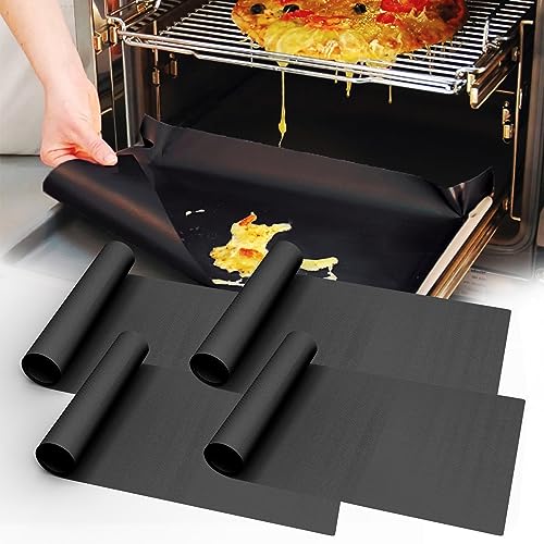 UBeesize 4 Pack Large Oven Liners for Bottom of Oven BPA and PFOA Free,16"x24" Thick Heavy Duty Non Stick Teflon Oven Mats for Electric, Gas, Toaster,Convection, Microwave Ovens and Grills