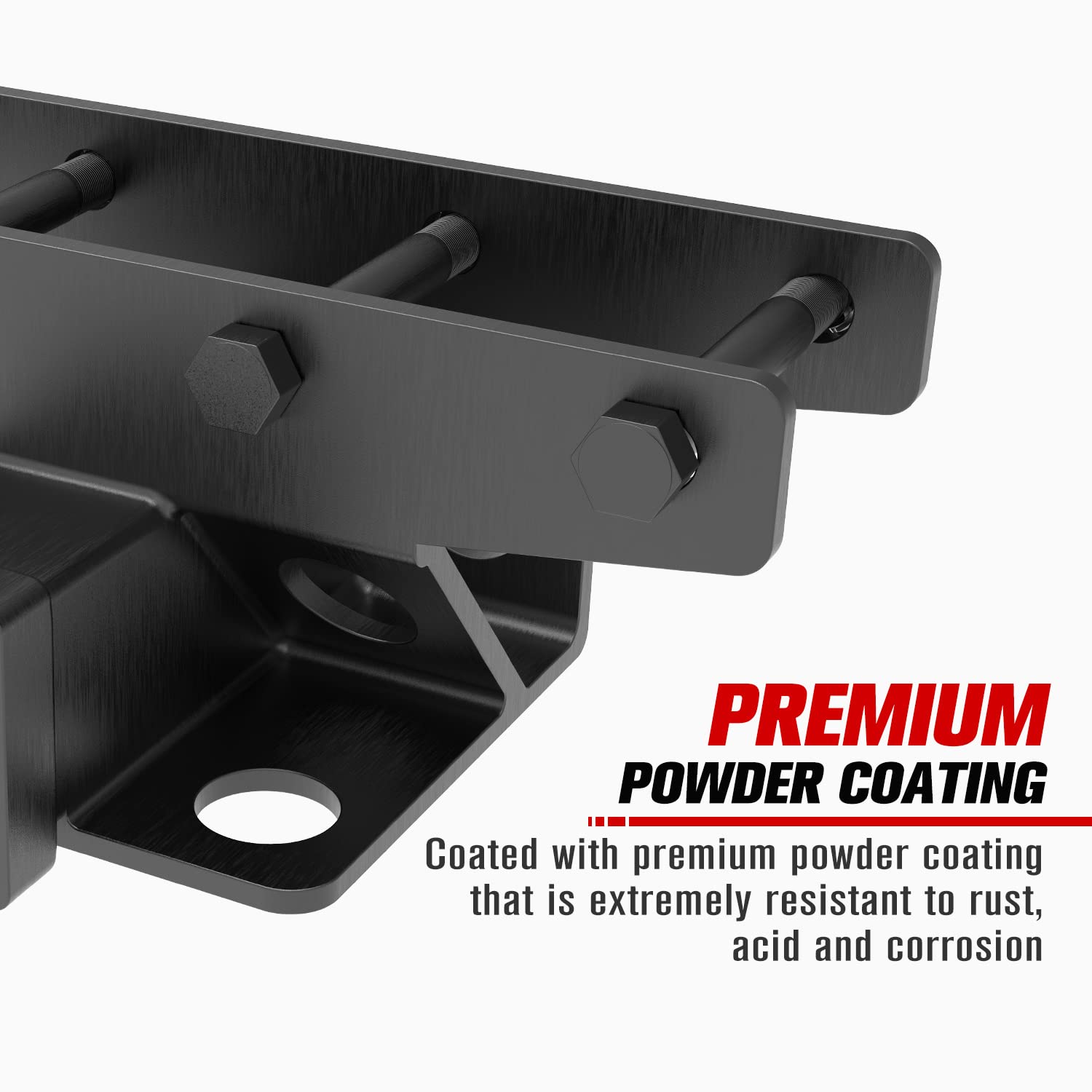 FieryRed Hitch Receiver Compatible with Jeep Wrangler JL 2018-2023 / JLU 2 Door & 4 Door,2'' Towing Rear JL Trailer Receiver Hitch