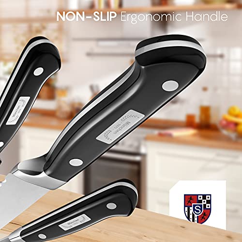 Serrated Bread knife 10 inch - Ultra sharp Bread Slicing Knife Forged from German Stainless Steel 5Cr15Mov, HRC58, Full Tang kitchen bread knife for Homemade, Crusty&Soft Bread