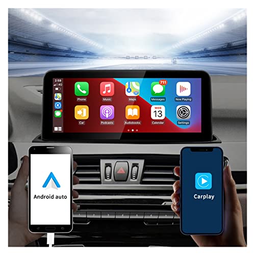 KIFRAL Car Multimedia Player, Qualcomm 8Core APPL-e Ca-rplay Compatible with Bm-w 18 19 20 EVO ID6 X1 F48 Multimedia Screen Navigation Intelligent System Car Video Player (Color : 10.25inch 8G 128G)