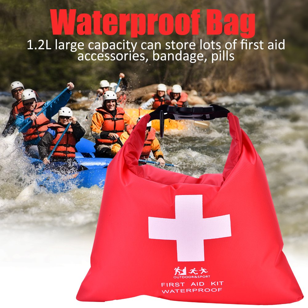 First Aid Kit Dry Bag, Travel Empty First Aid Kit Pouch Storage Bag for Emergency, Portable Waterproof First Aid Kit Dry Pack Pouch for Outdoor Camping Drifting Hiking
