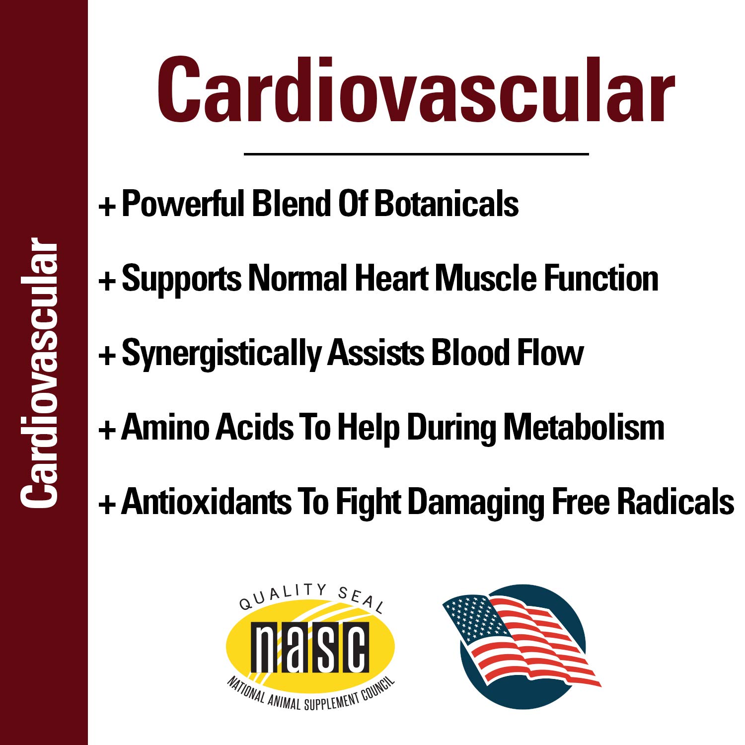 Vet Classics Cardiovascular Support with Coenzyme Q-10 for Dogs, Supports Cardiovascular System with Ziziphus, Dan Shen, Hawthorn, & Siberian Ginseng, 120 Chewable Tablets