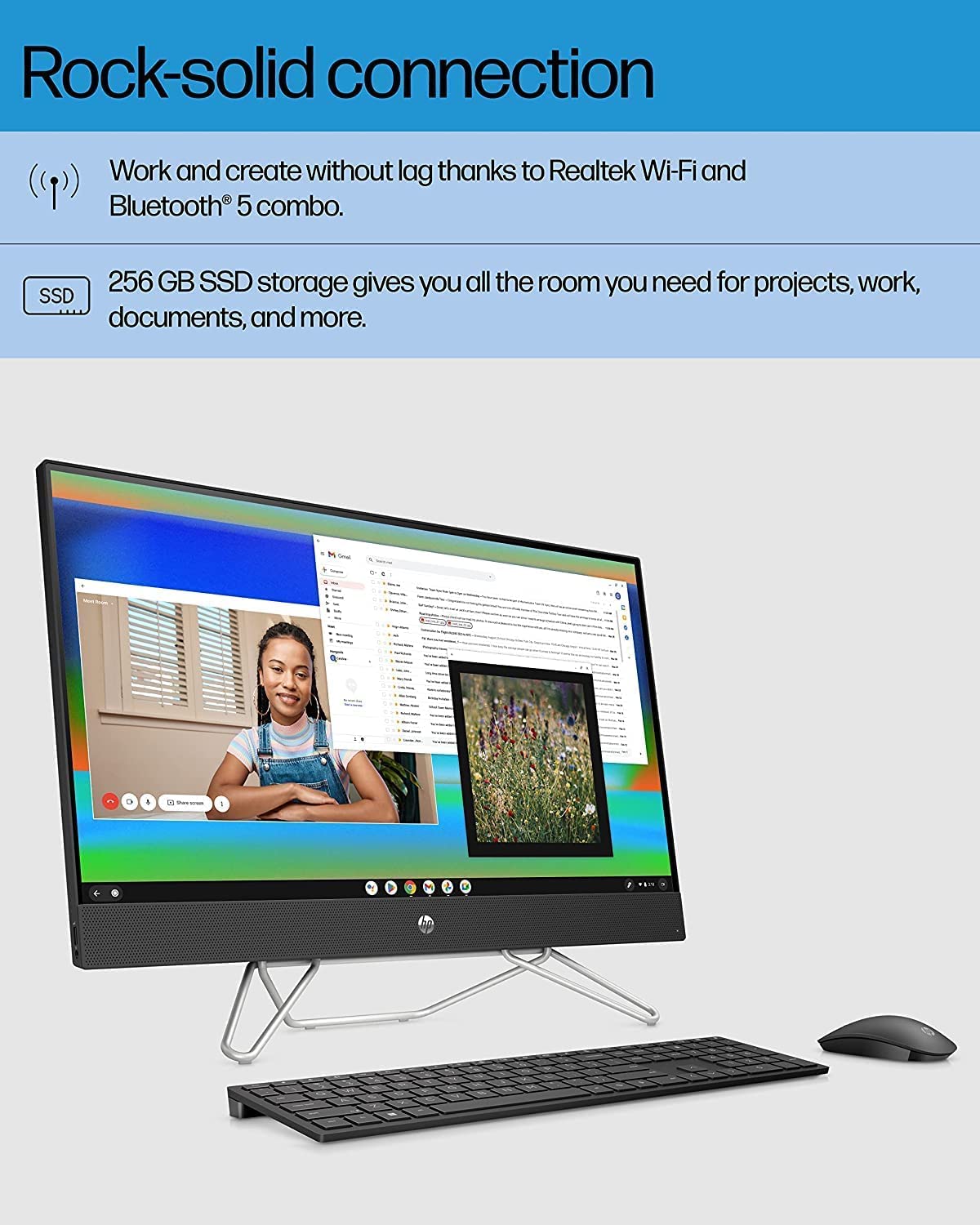 HP 2023 27 Business All-in-One Desktop Computer, 27" FHD Micro-Edge, 12th Gen Intel 10-Core i7-1255U up to 4.7GHz, 32GB DDR4 RAM, 1TB PCIe SSD + 1TB HDD, WiFi 6, BT 5.1, IR Webcam, Windows 11 Pro