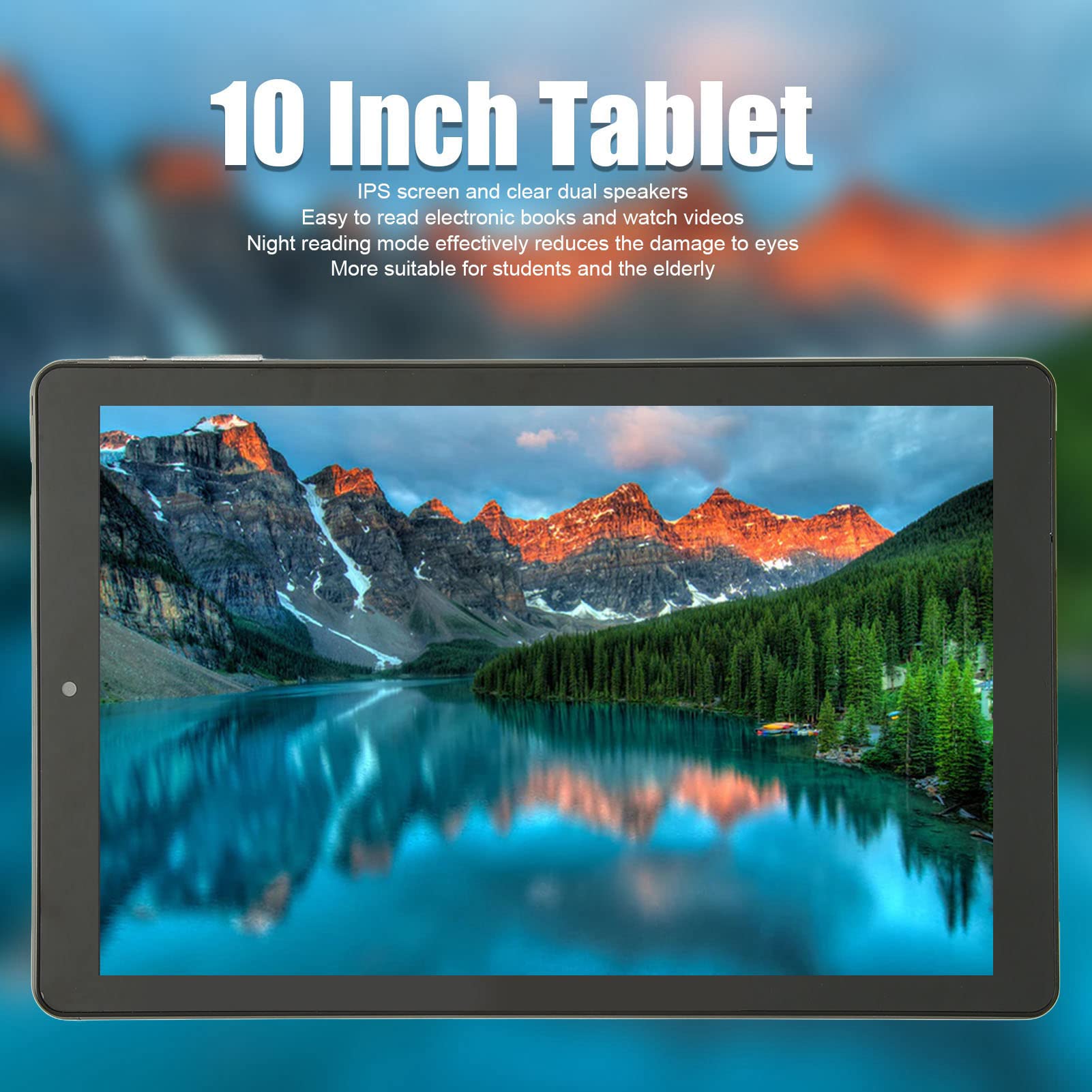 LBEC Tablet, Octa Core Processor 3GB RAM 64GB ROM IPS Screen 10 Inch Tablet Support Fast Charging Dual SIM Dual Standby for Daily Entertainment (US Plug)
