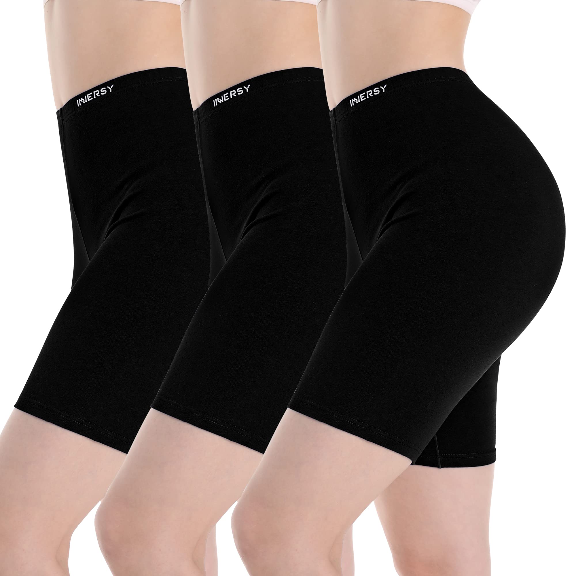 INNERSY Women's Cotton Boy Shorts Anti Chafing Under Dresses Summer Shorts 3-Pack(Fresh Spring,XX-Large)