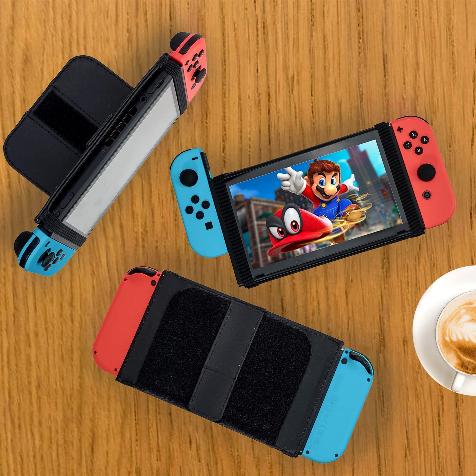 Foldable Playstand for Nintendo Switch, Matayafm Adjustable Car Headrest Mount & Holder Designed for Switch -Black( 2 in 1)