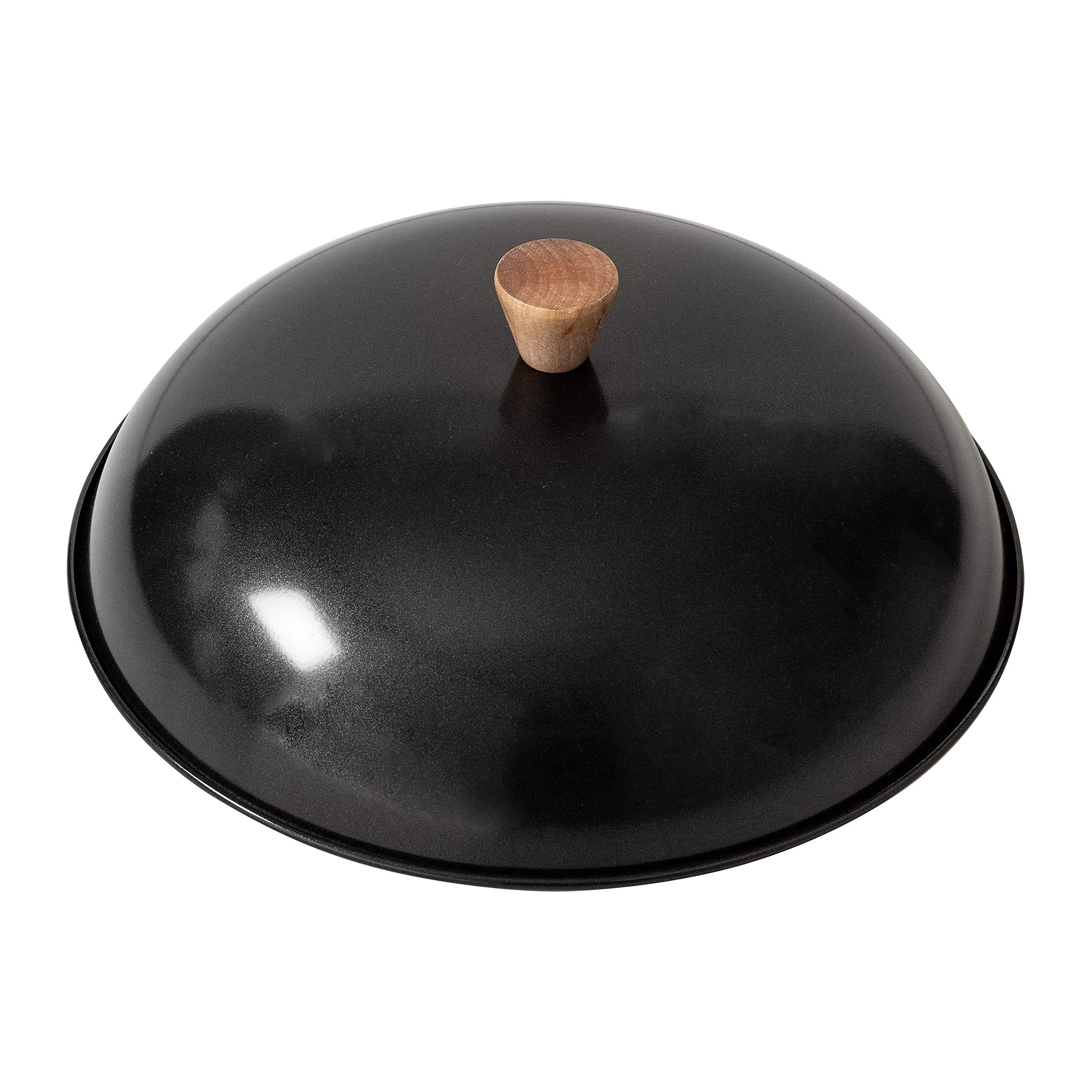 JOYCE CHEN Classic Series 14-Inch Uncoated Carbon Steel Wok Set with Lid and Birch Handles, 4 Pieces