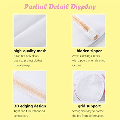 Yang Yao 3pcs 12x16in Durable Honeycomb Mesh Laundry Bags, Reusable Mesh Laundry Bags for Delicates,Small Mesh Laundry Bags with Zipper, Washing Bags for Laundry