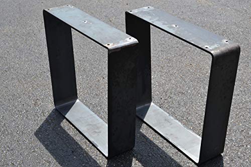 Metal Table Legs, Bent Trapezoid Style - Any Size and Color