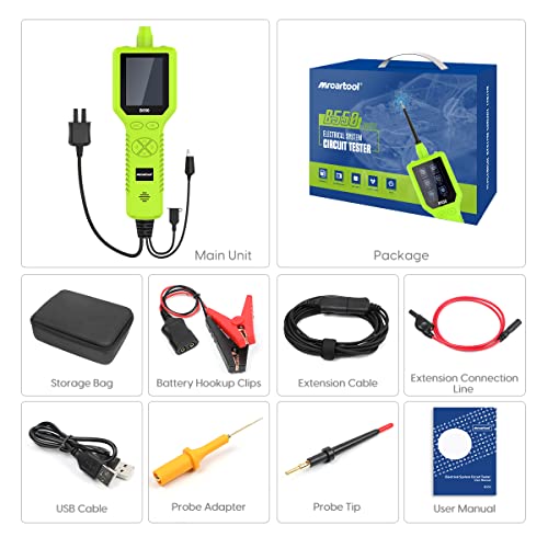 MR CARTOOL Circuit Tester B550 12V 24V Automotive Power Circuit Probe Test Voltage Activating Components Tool for Vehicle Motocycle