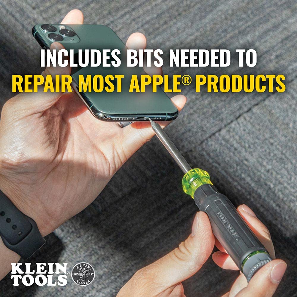Klein Tools 32328 Precision Screwdriver, 27-in-1 Multi-Bit Screwdriver, Bits for Apple Product Repair, Rare-Earth Magnet, Electronic Repair