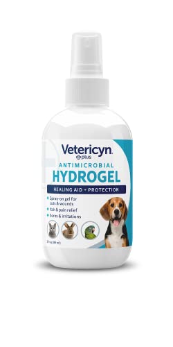 Vetericyn Plus Dog Wound Care Hydrogel Spray | Healing Aid and Wound Protectant, Sprayable Gel to Relieve Dog Itchy Skin, Safe for All Animals. 3 Ounces