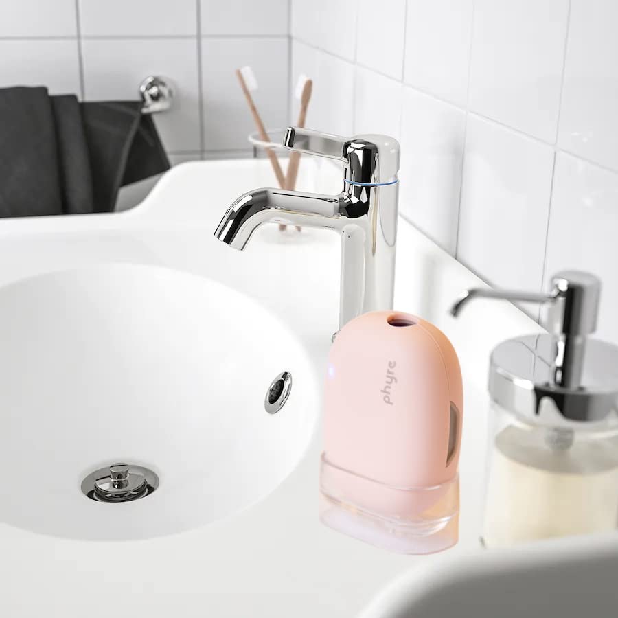 PHYRE Toothbrush Covers with Holder - Rechargeable Travel Home Toothbrush Cleaner Case for All Electric and Manual Toothbrushes (Pink)
