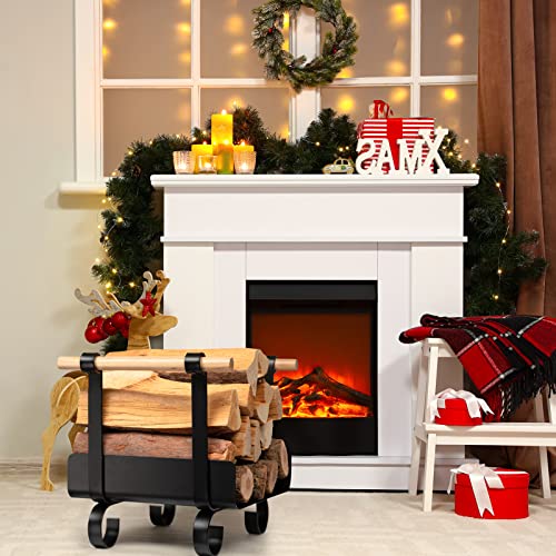Lifeety Small Firewood Rack 17 Inches Heavy Duty Fire Wood Holder