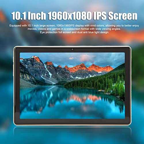 LBEC 10.1 Inch Tablet, Tablet 2.4G 5G WiFi 100240V 1960x1080 IPS for Travel for Home (Yellow)