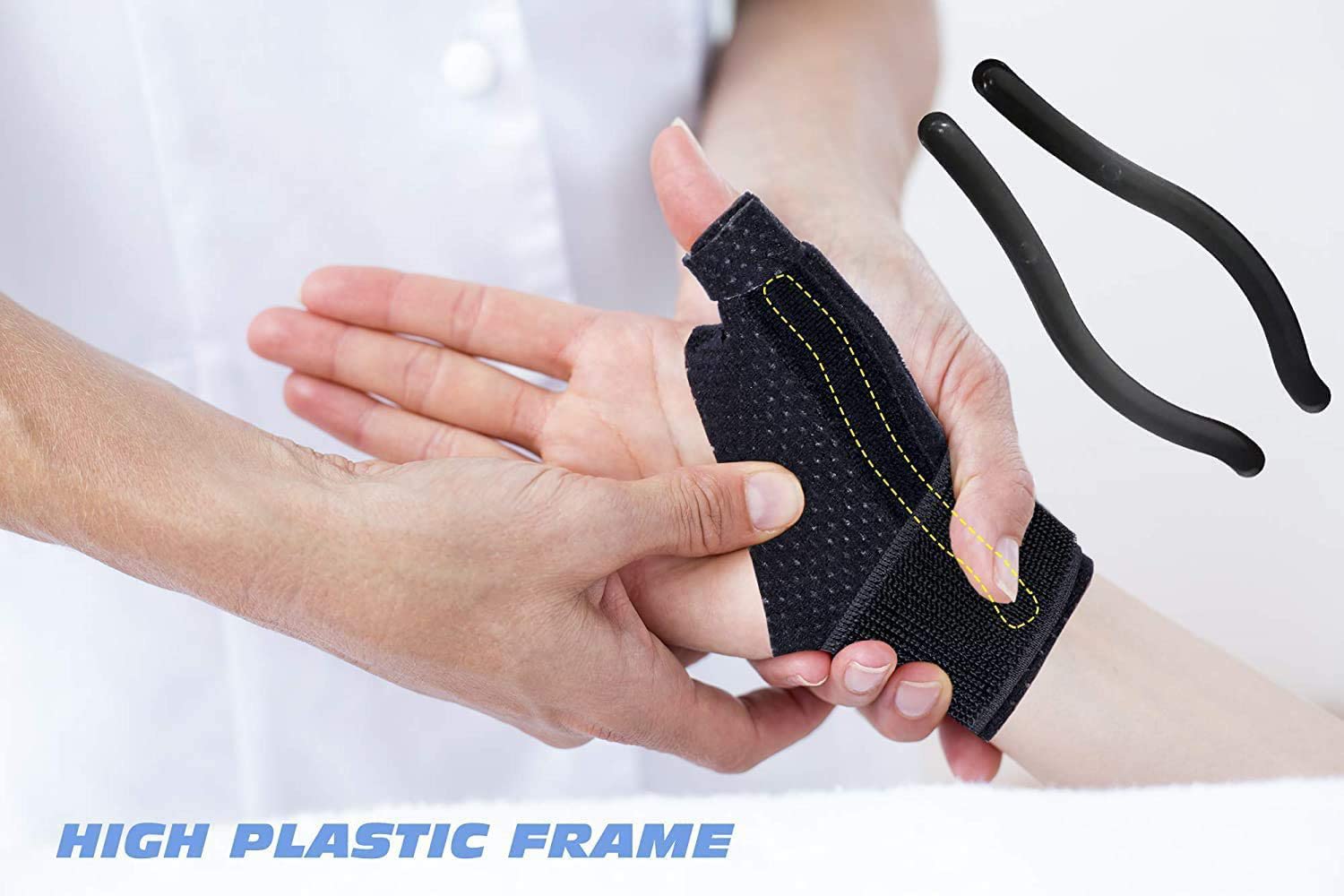 Kmtooon Reversible Thumb & Wrist Stabilizer Splint Brace for Trigger Finger, Pain Relief, Arthritis, Tendonitis, BlackBerry Thumb, Sprained