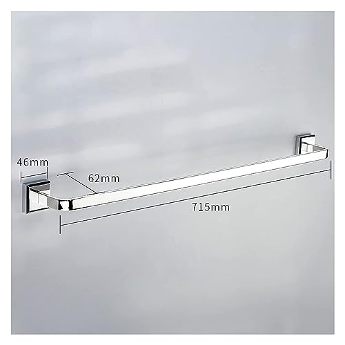 Towel BAR Rack Towel Rack Single Towel Storage Rack Towel Bar,Wall Mounted Round Towel Rod for Bathroom or Kitchen Bathroom Hardware/715Mm (Size : 715Mm)