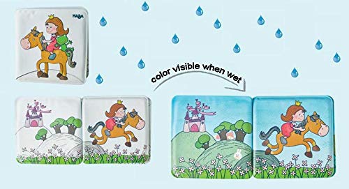 HABA Magic Bath Book Princess - Wet the Pages to Reveal Colorful Background - Great for Tub or Pool