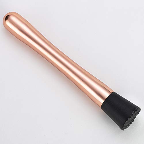 YFS Professional Stainless Steel Cocktail Muddler, Durable Easy to Clean Bar Tool, Black