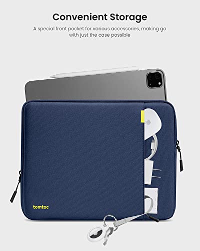 tomtoc 360 Protective Tablet Sleeve for 12.9-inch iPad Pro M2&M1 with Magic Keyboard or Smart Keyboard Folio, Water-Resistant Case Bag with Accessory Pocket
