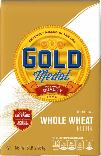 Gold Medal Premium Quality All Natural Whole Wheat Flour For Baking, 5 lb