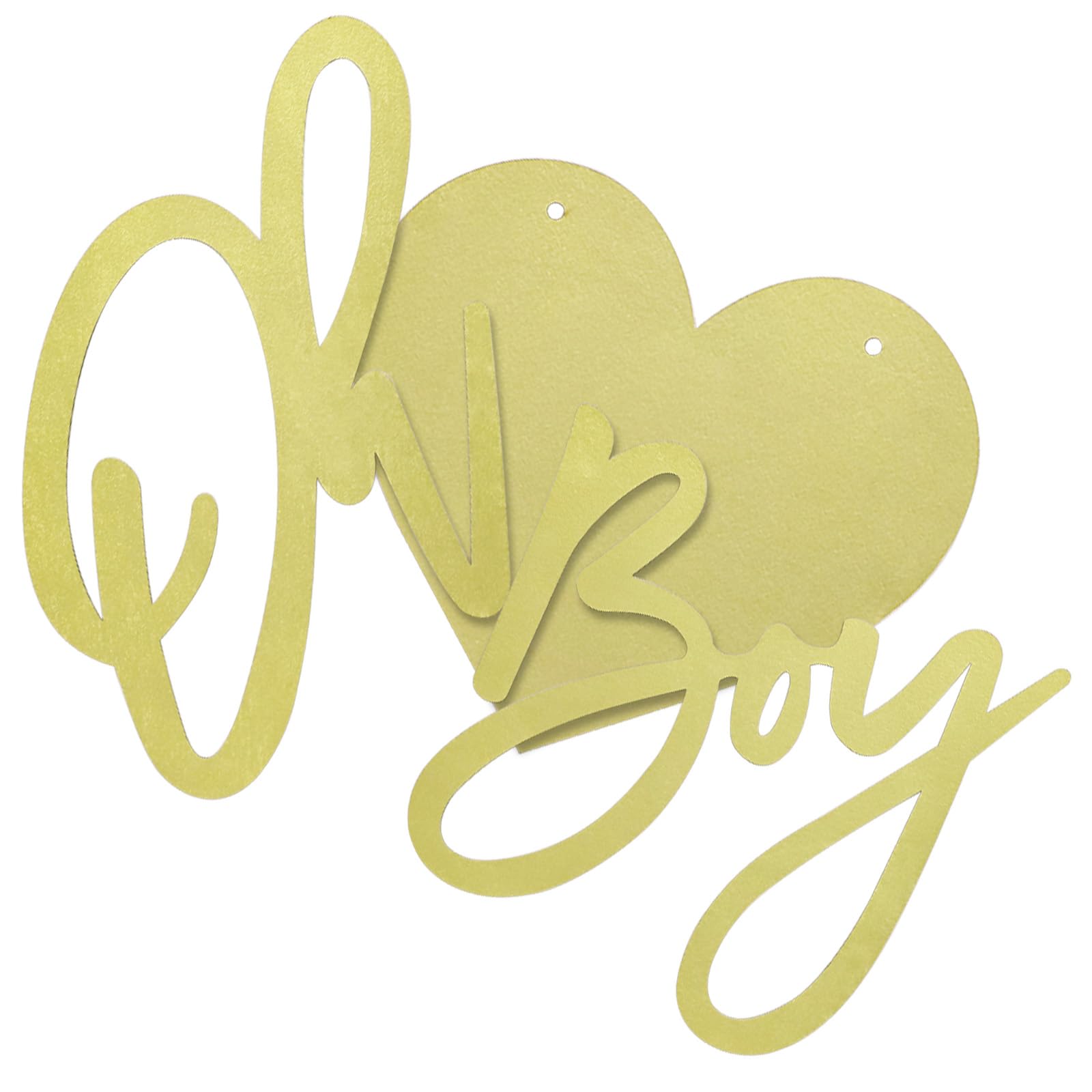 KINMAD Wooden Oh Boy Sign for Baby Boy Shower Decorations Backdrop for Gender Reveal Banner,Birthday Party,Baptism Decor and Wall Photo Prop(Gold)