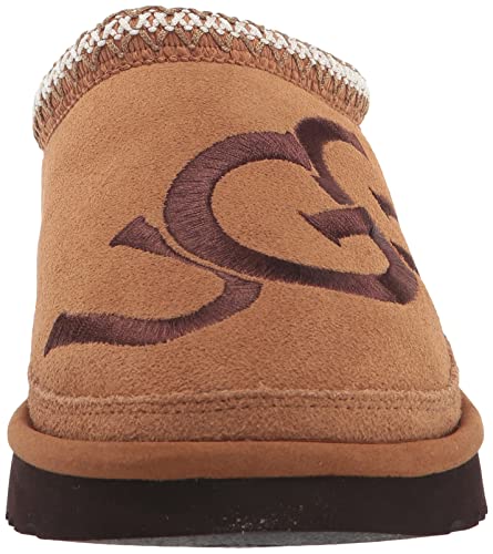 UGG Men's Tasman Logo Slipper, Chestnut/Espresso, 11