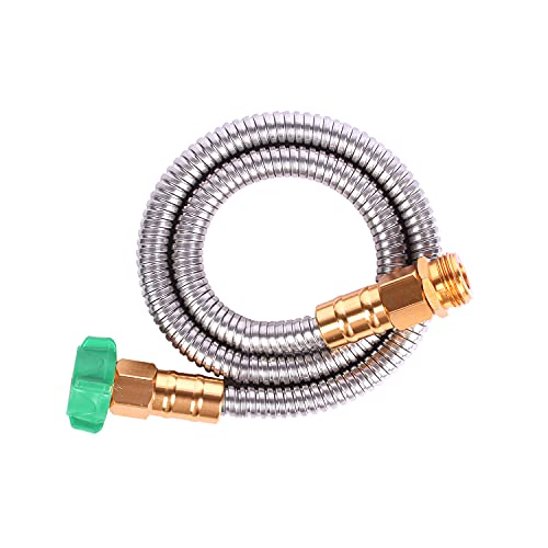 Metal Short Garden Hose 6 ft, 8 ft, 12 ft Flexible Stainless Steel 15 ft, 30 ft, 50 ft Heavy Duty Flexible Water Hose (6FT)