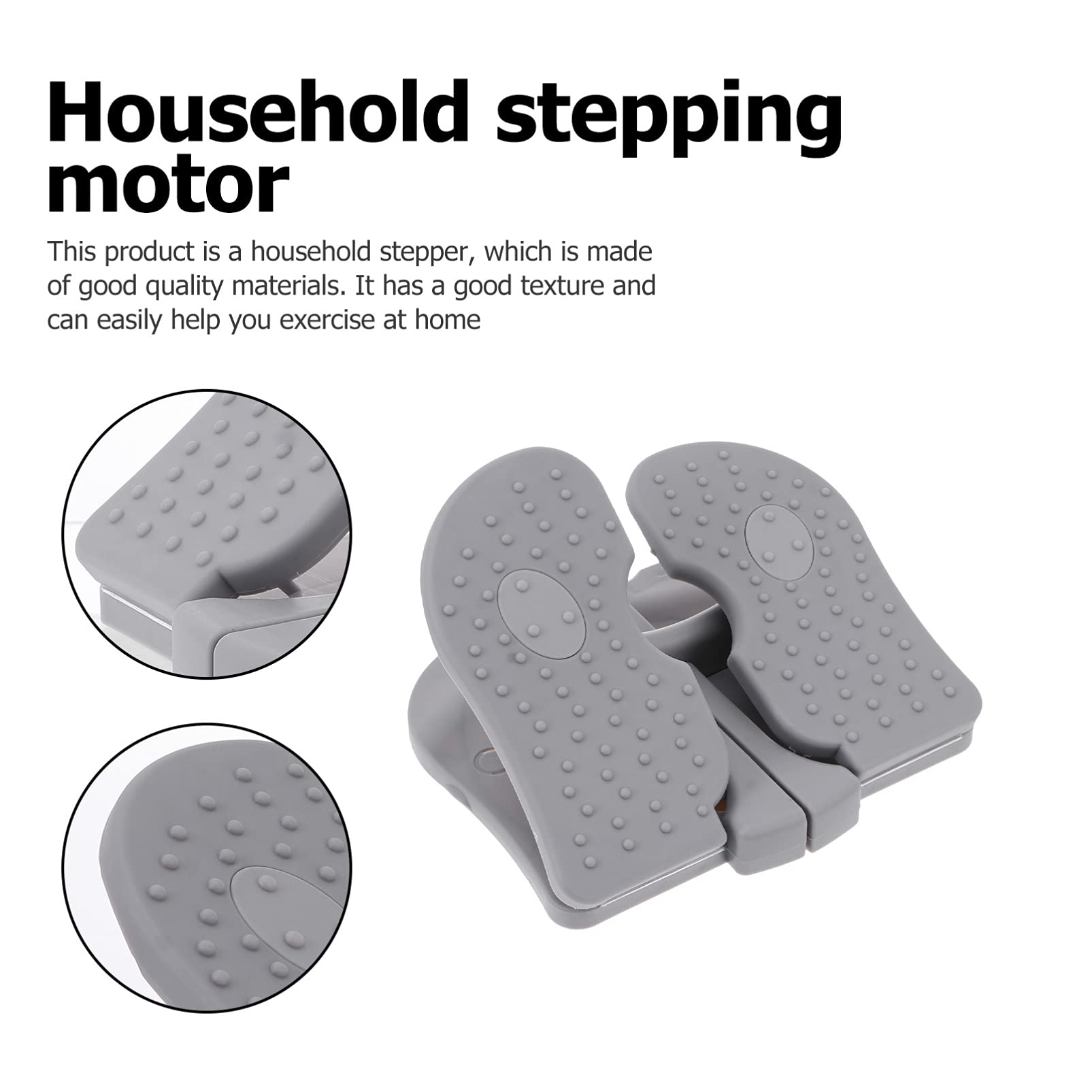 INOOMP Mini Stepper Mini Stair Stepper Under Desk Pedal Exerciser Folding Foot Peddle Household Sitting Stepper Home Fitness Leg Exercise Equipment Grey Exercise Stepper