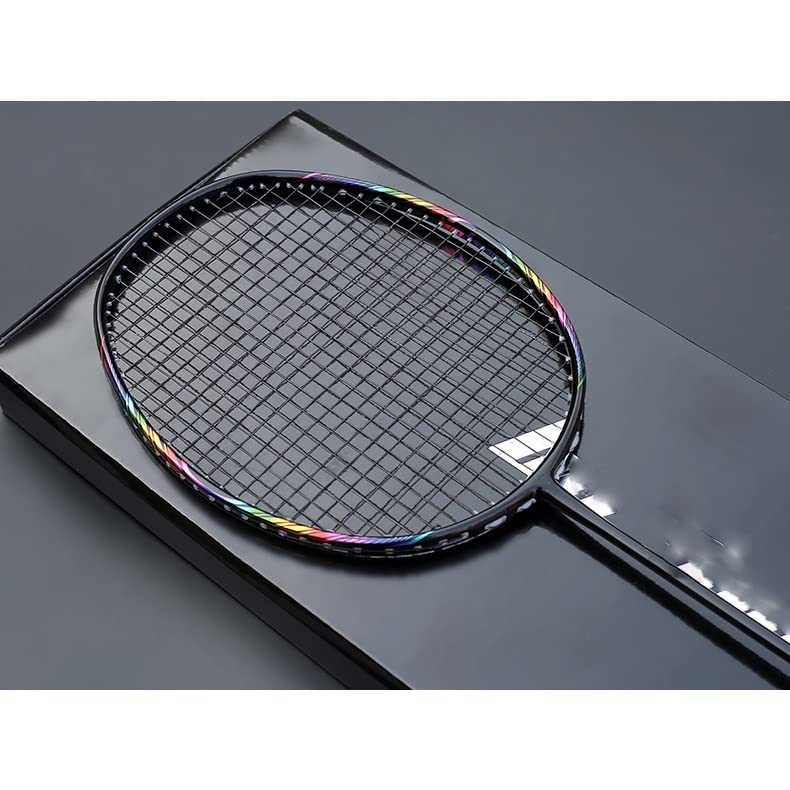 JHHDP Super Light 8U Full Carbon Fiber Badminton Rackets with Bags String Professional Racket Strung