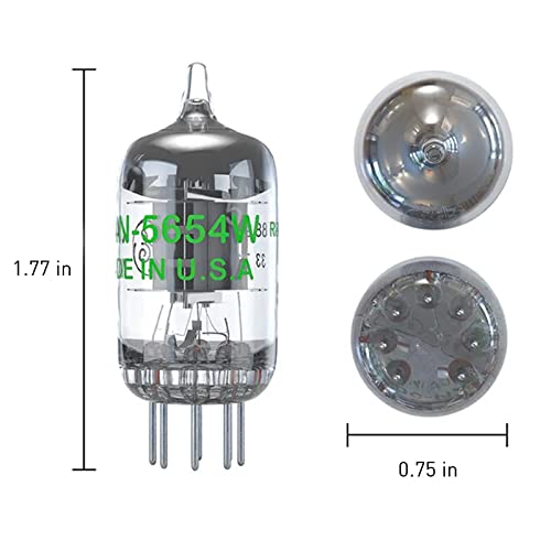 Fosi Audio 7-Pin 5654W Tested/Matched Vacuum Tubes Substitute for 6AK5 6J1 6J2 6J1P EF95 Preamplifier Tubes (2PCS)