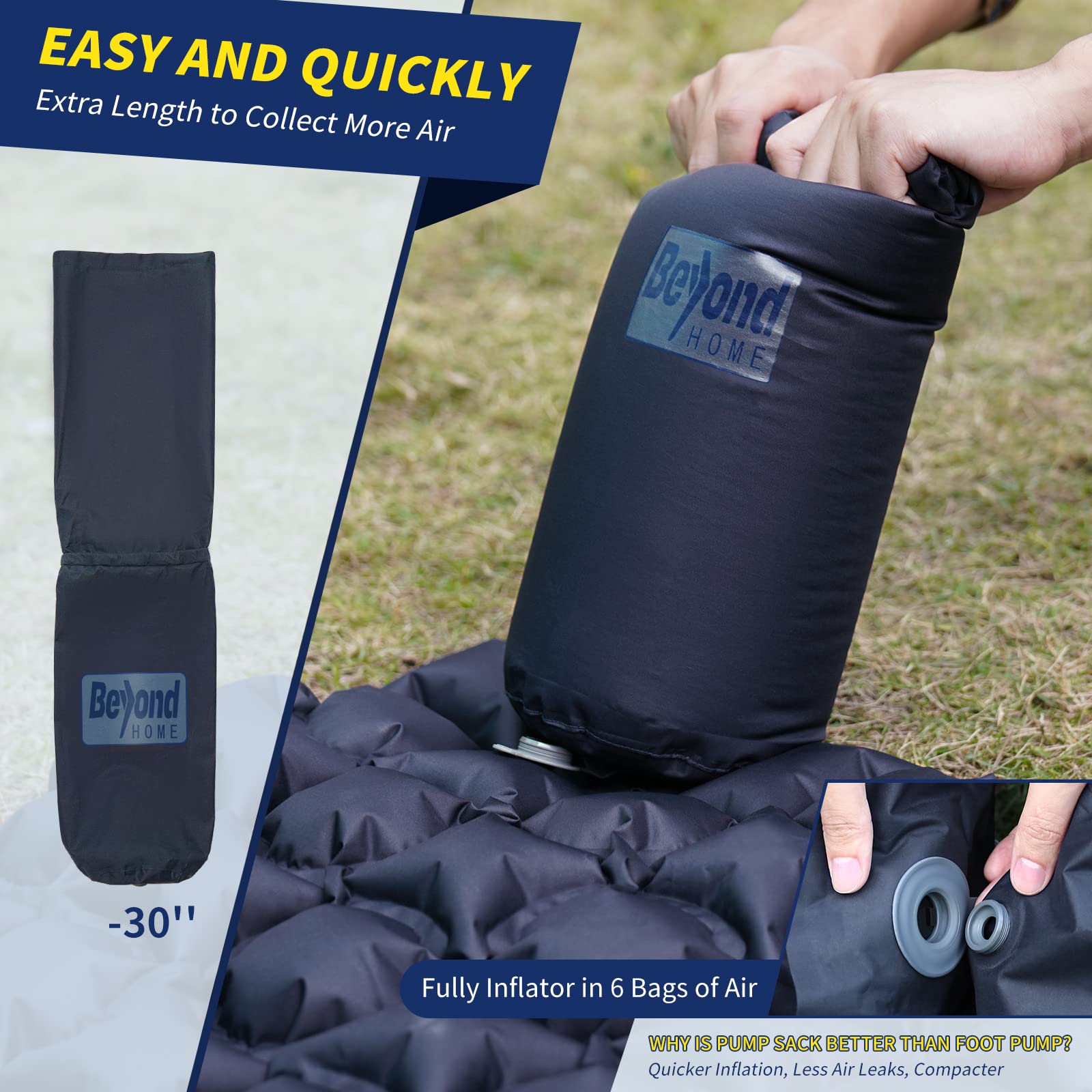 Instant Cabin Tent 6 Person with Ultralight Camping Sleeping Pad 2 Person